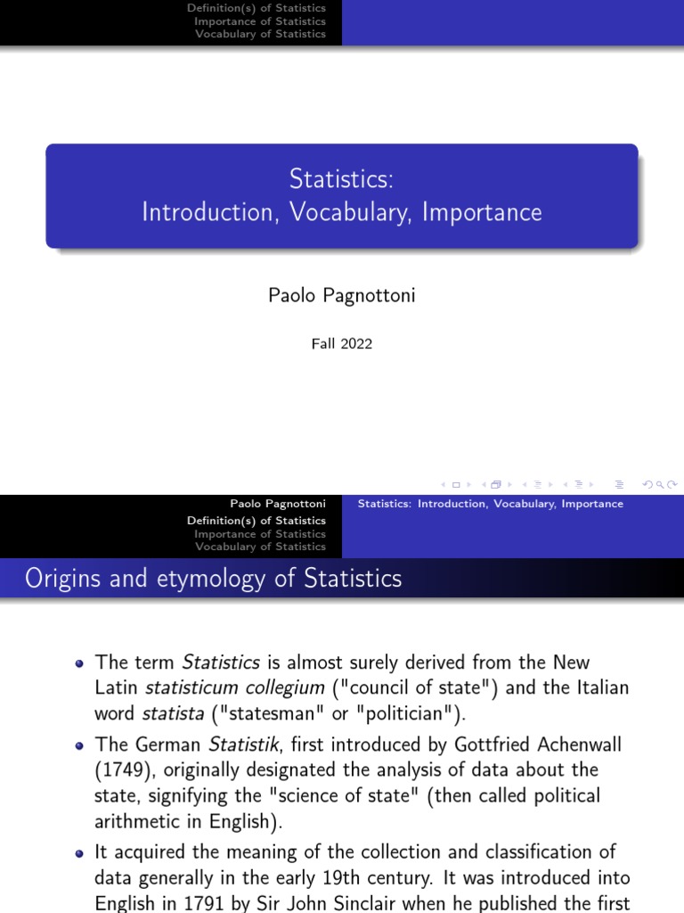 Statistics 1 | PDF