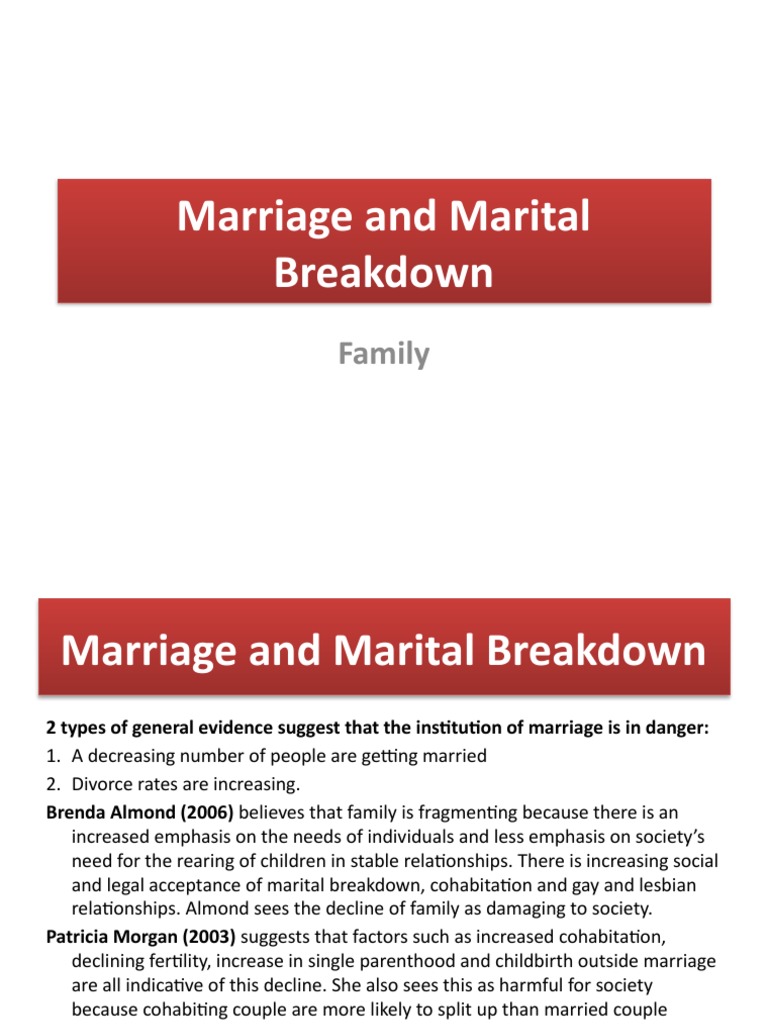 Marriage and Marital Breakdown (8) (Autosaved) | PDF