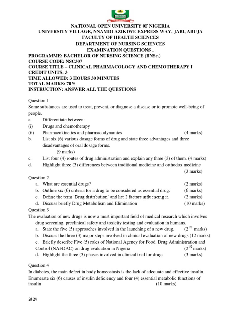 NSC307 2021 | PDF | Chemistry | Dose (Biochemistry)