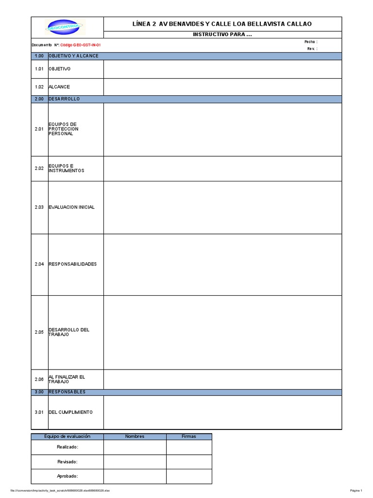 Formato de Instructivo | PDF
