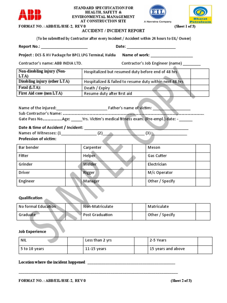 2 (Accident Incident Report) | PDF