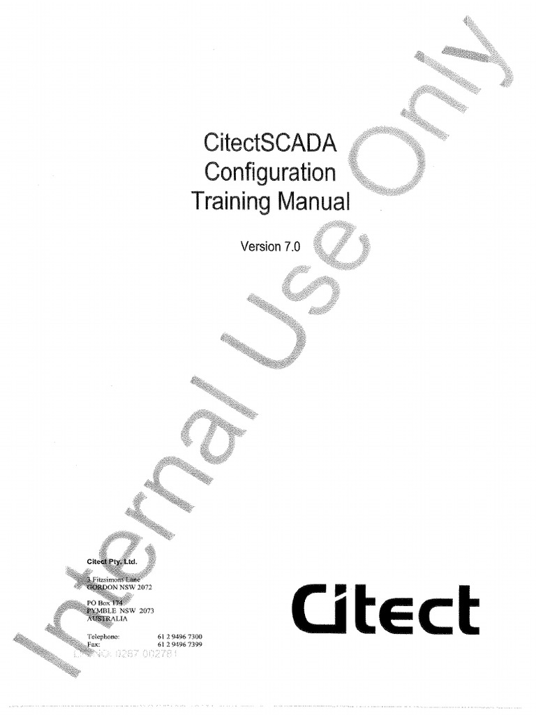 Citect SCADA Configuration Training Manual | PDF