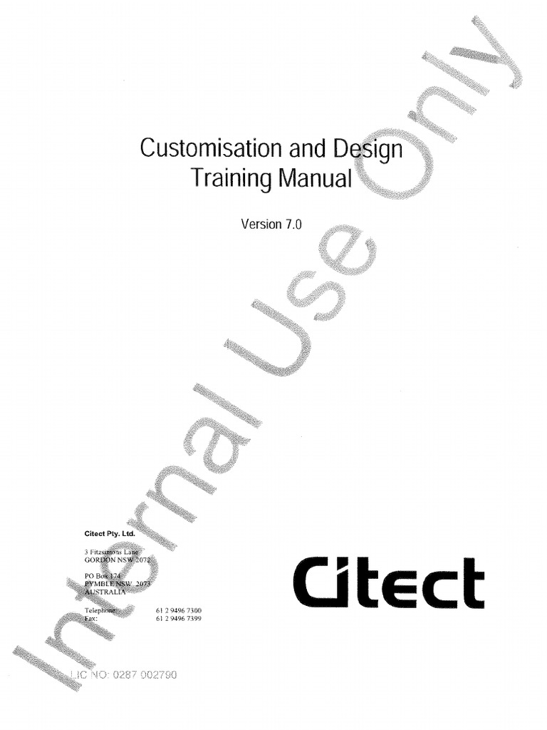 Customisation & Design Training Manual | PDF