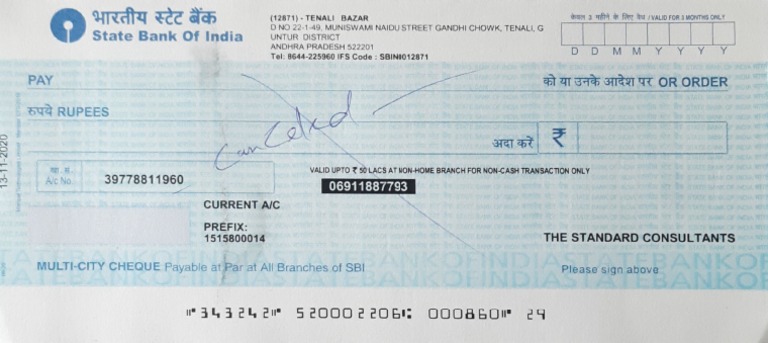 Cancelled Cheque | PDF