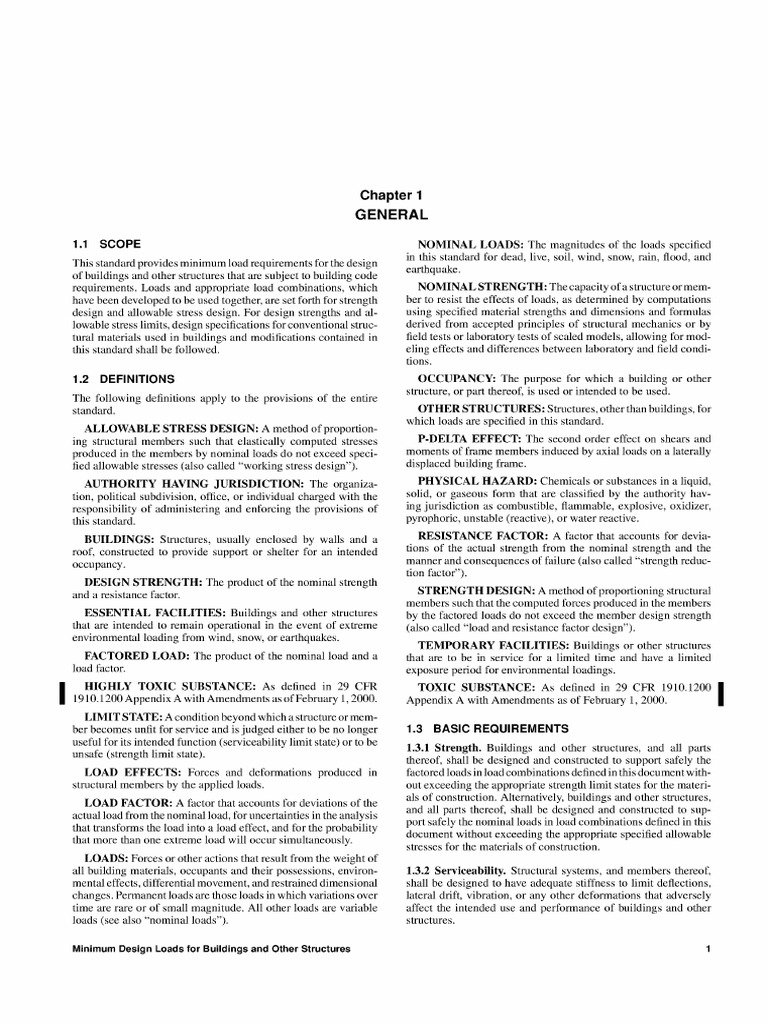 Chapter 1 - General - ASCE 7-05 | PDF