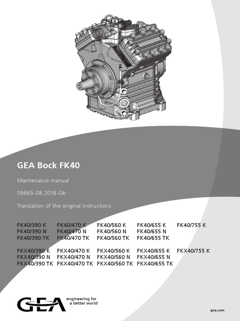 FK40 Compressor Maintenance Manual | PDF | Switch | Pump