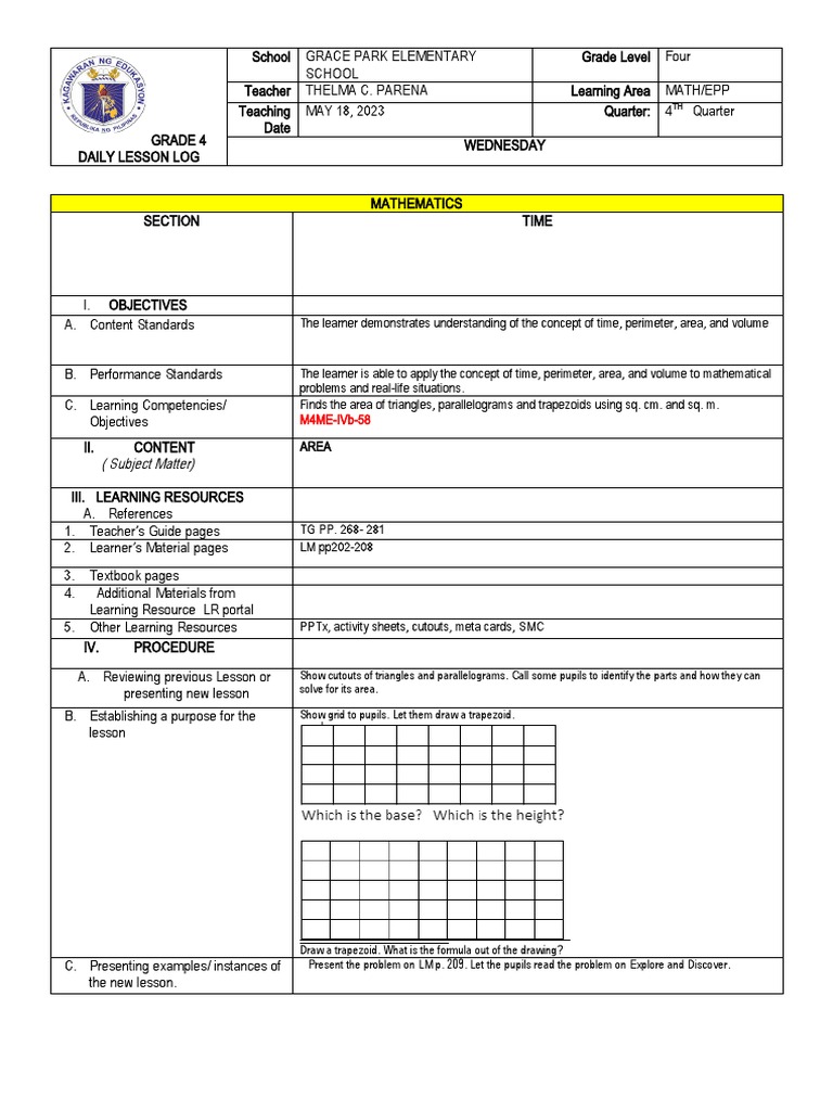 Math and Epp Lesson Plan | PDF