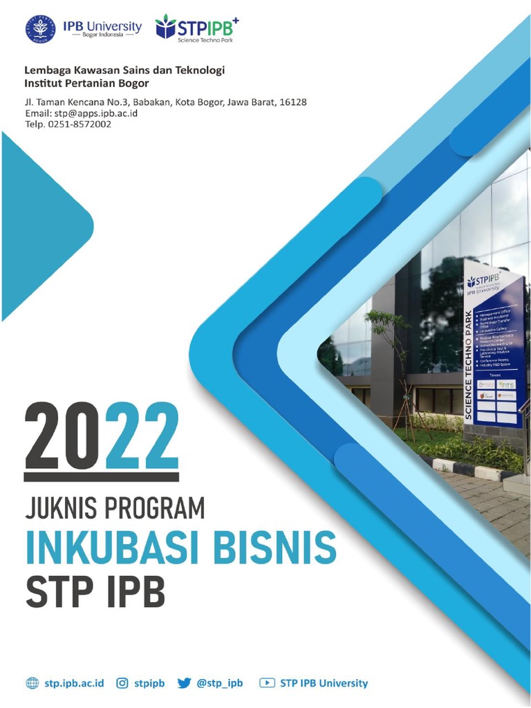 Proposal Juknis Kegiatan Inkubasi Tenant STP IPB 2022 A4 | PDF