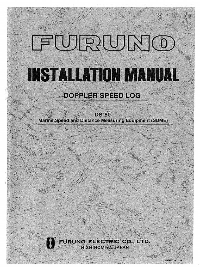 Installation - Doppler Speed Log-Ds 80 | PDF | Screw | Pipe (Fluid ...