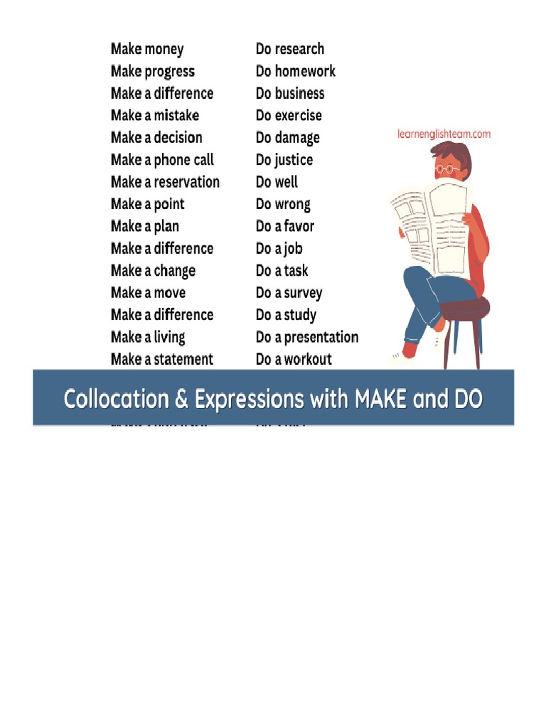 Collocations with Make and Do | PDF | Self-Improvement | Wellness