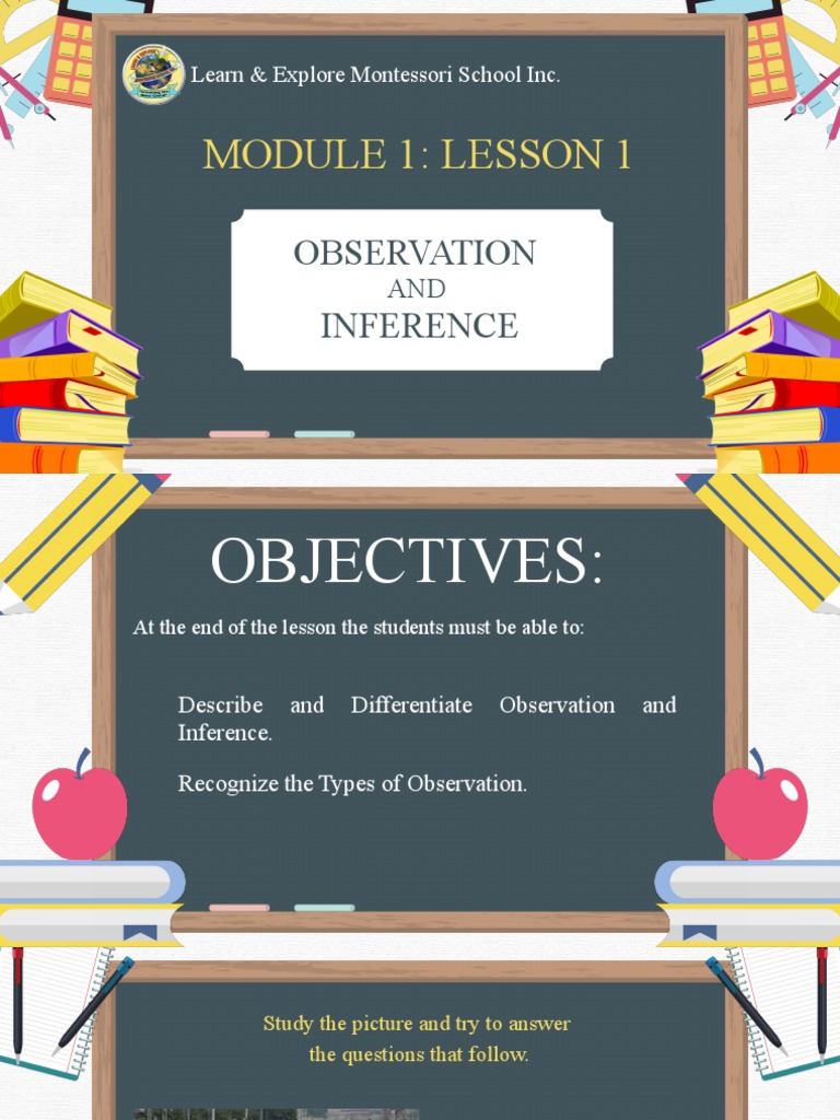 M1Lesson1 ObservationAndInference | PDF
