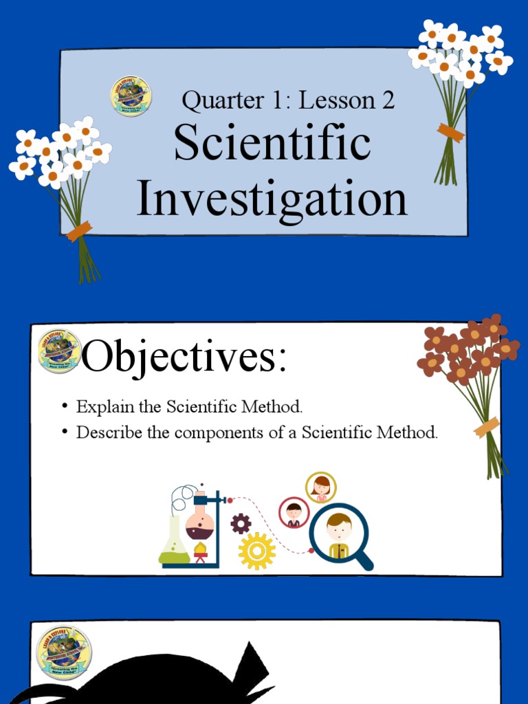 M1Lesson2 ScientificInvestigation | PDF | Hypothesis | Experiment