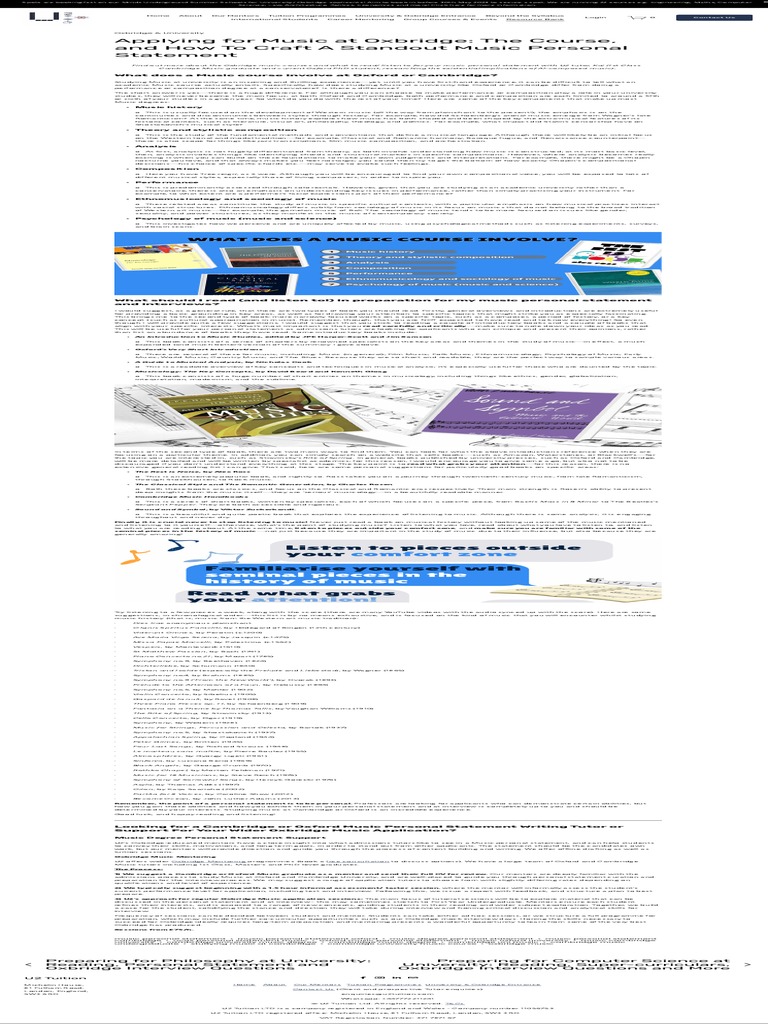 Applying For Music at Oxford and Cambridge - How To Prepare A Standout ...