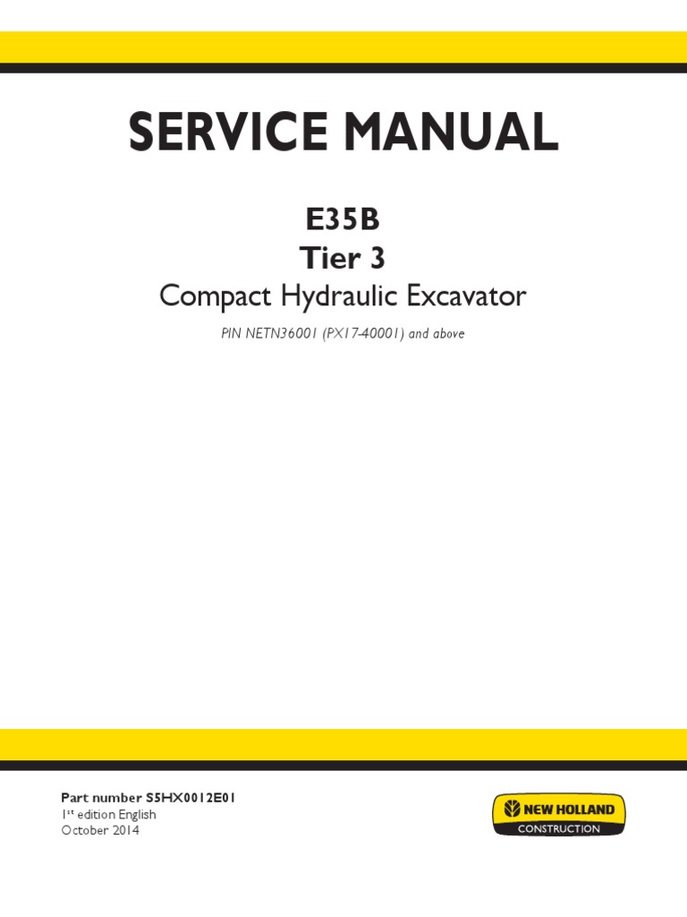 New Holland E35B Compact Excavator (Tier 3) (Preview) | PDF | Home ...