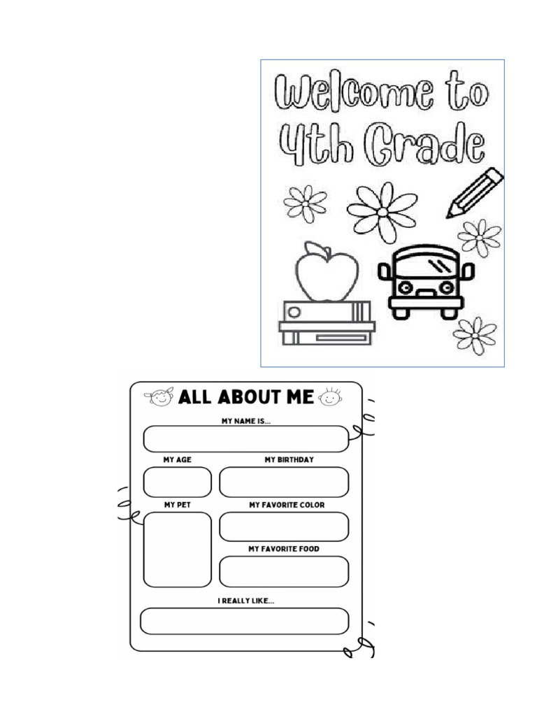 Welcome Back To School 4 Grade | PDF
