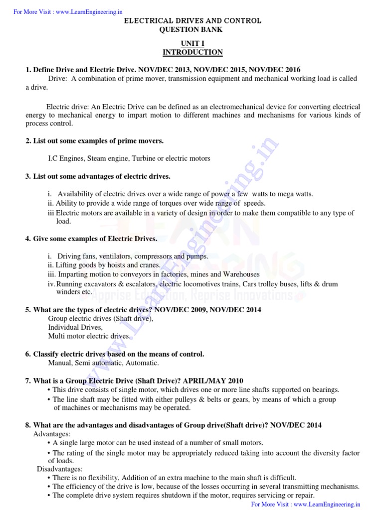 MECH - THIRD SEMESTER - 2 MARK AND 13 MARK QUESTION BANK - by LearnEngineering - in | PDF ...