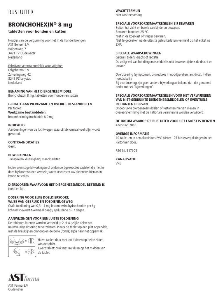 Bronchohexin Tabs Bijsluiter A4 Def | PDF