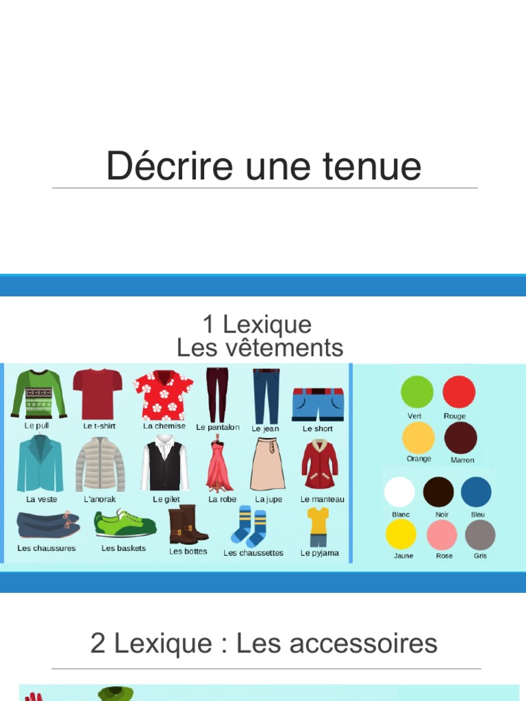 1 Décrire Une Tenue | PDF