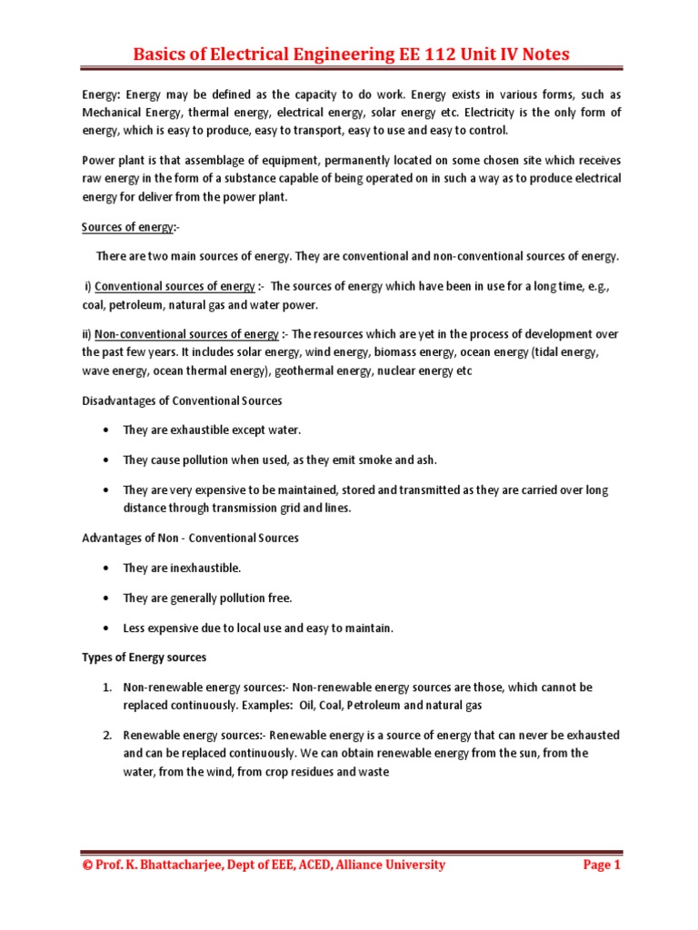 Unit-1-Wiring-And-Earthing Notes | PDF