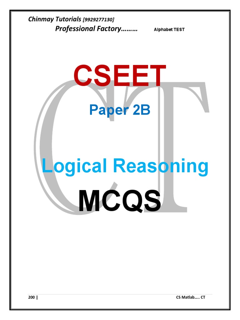 Alphabet Test MCQs for Logical Reasoning | PDF | English Language ...