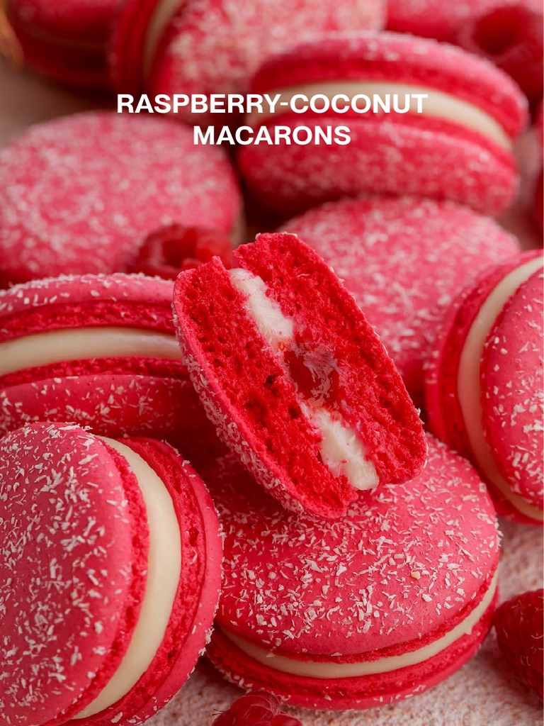 Raspberry-Coconut Macarons KICA | PDF | Macaron | Chocolate
