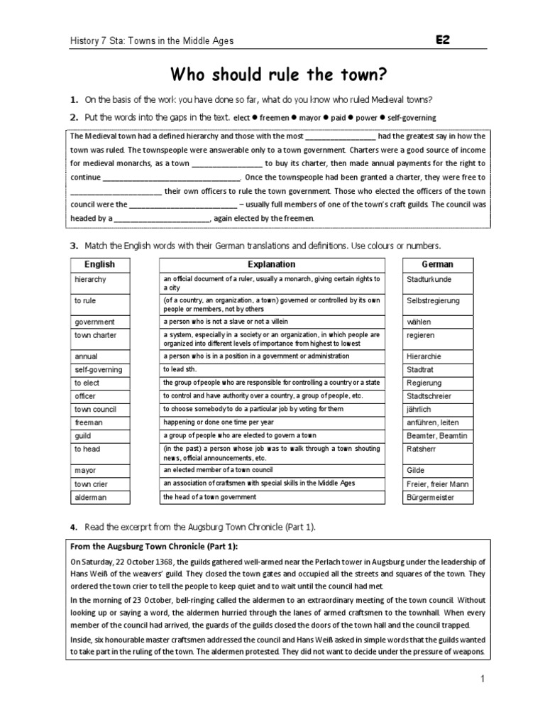 E2 Who Should Rule The Town | Download Free PDF | Serfdom