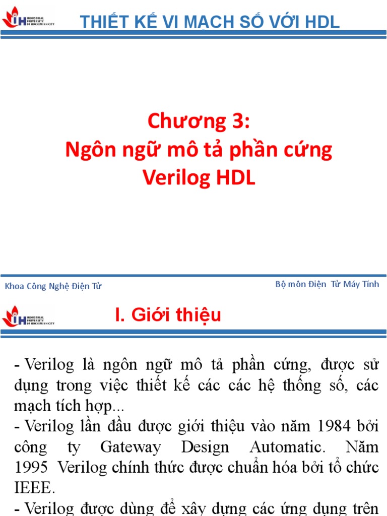 Thiết Kế Vi Mạch Số Với Hdl | PDF