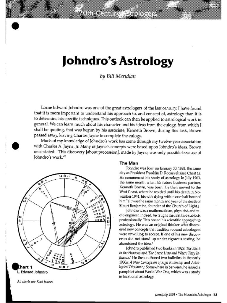 Meridian, B. (2001) - Johndro's Astrology (8 P.) | PDF