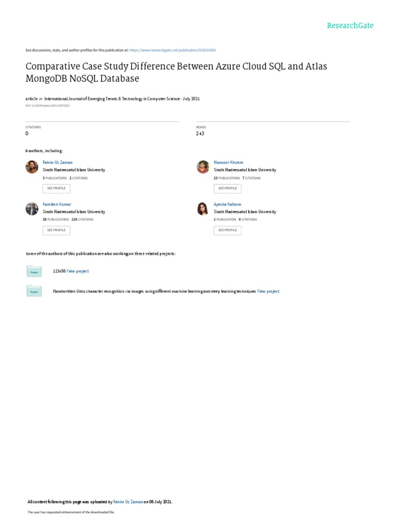 Comparative Case Study Difference Between Azure Cloud SQLand Atlas ... Comparative Case Study Difference Between Azure Cloud SQLand Atlas ...