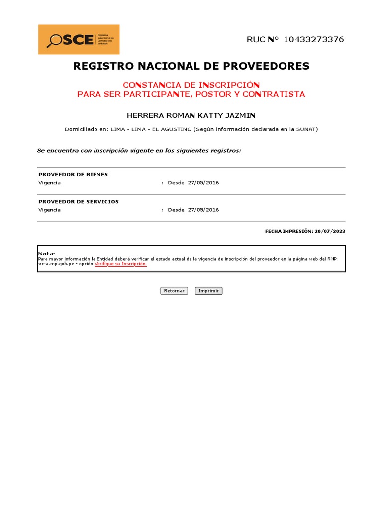 Constancia Del RNP | PDF