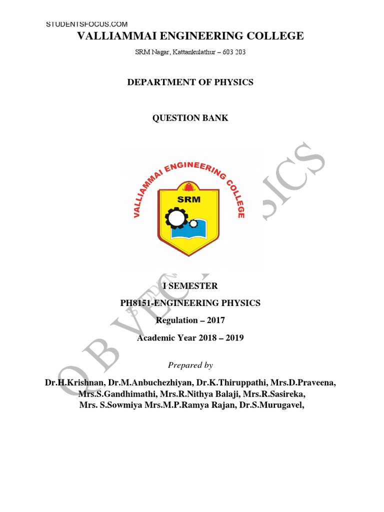 PH8151-Engineering Physics | PDF | Crystal Structure | Optical Fiber