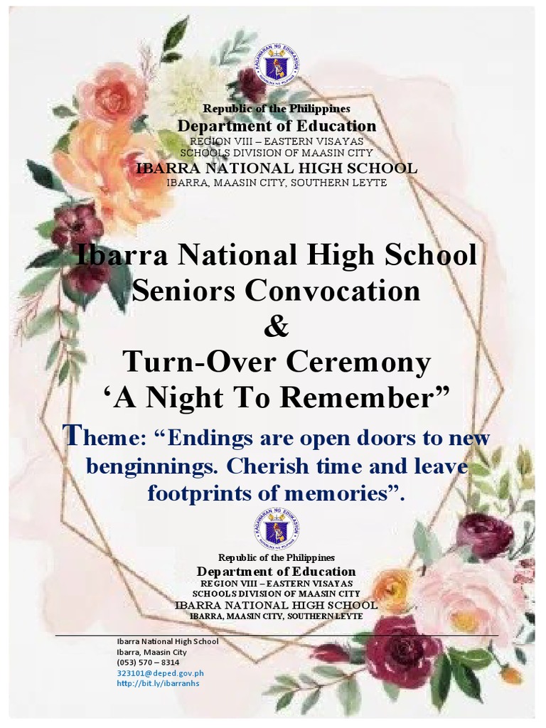 BLUE - Seniors Convocation Program-A Night To Remember | PDF