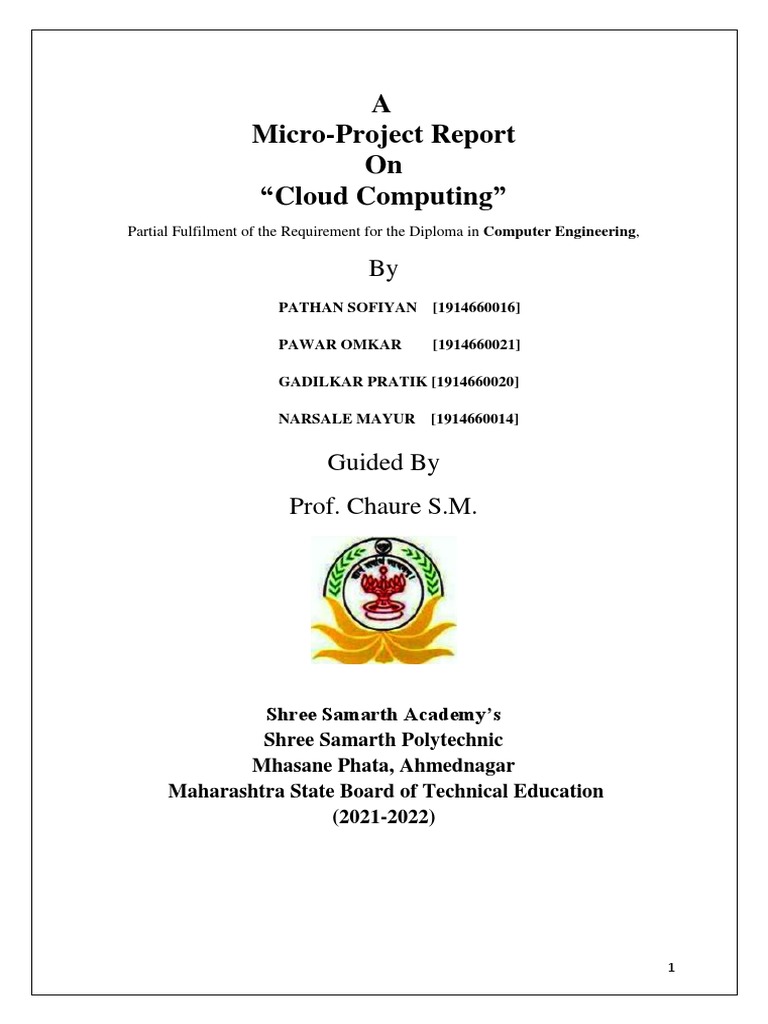 ETI Microproject | PDF | Cloud Computing | Computing