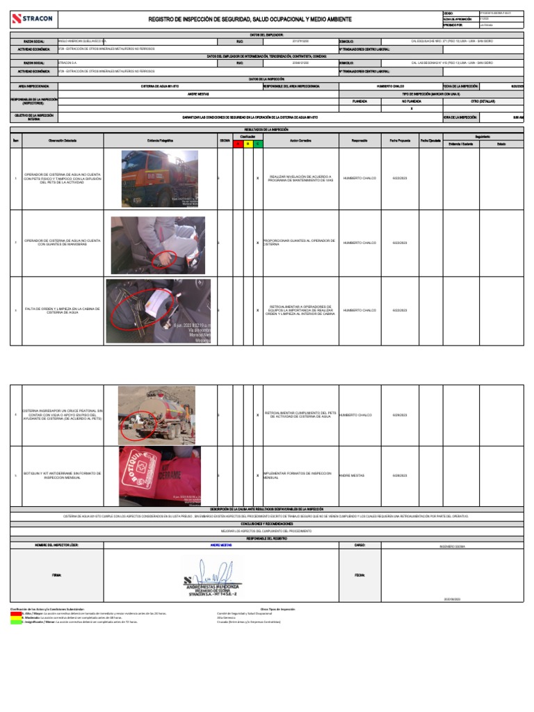 ST10203015.SSOMA.F.84.01 - Formato de Inspección de SSOMA | PDF