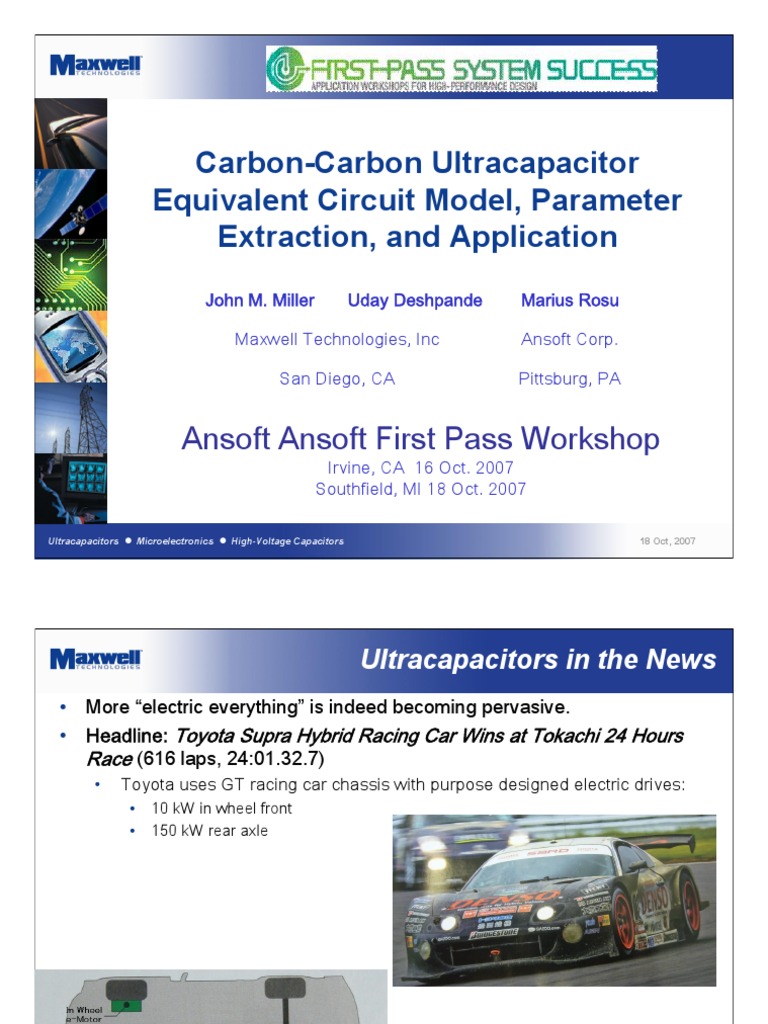 Carboncarbon Ultracapacitor Equivalent Circuit Model Pdf