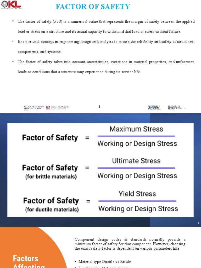 Factor of Safety and Twisting Moment | PDF
