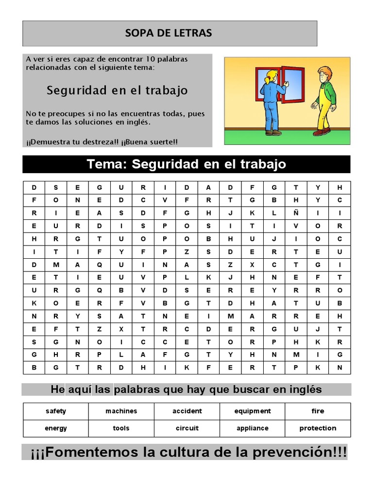 Sopa de Letras Seguridad | PDF