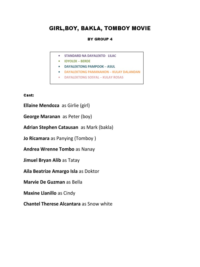 Group 4 Script Movie | PDF