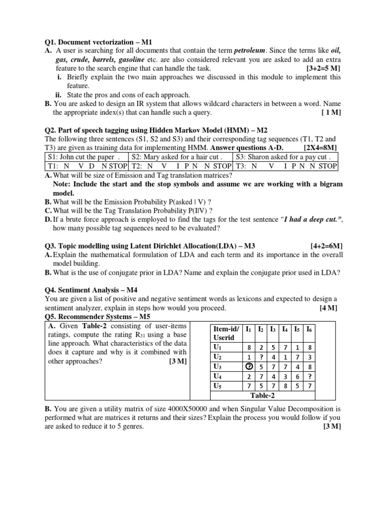 Text Mining QP | Download Free PDF | Applied Mathematics | Cybernetics