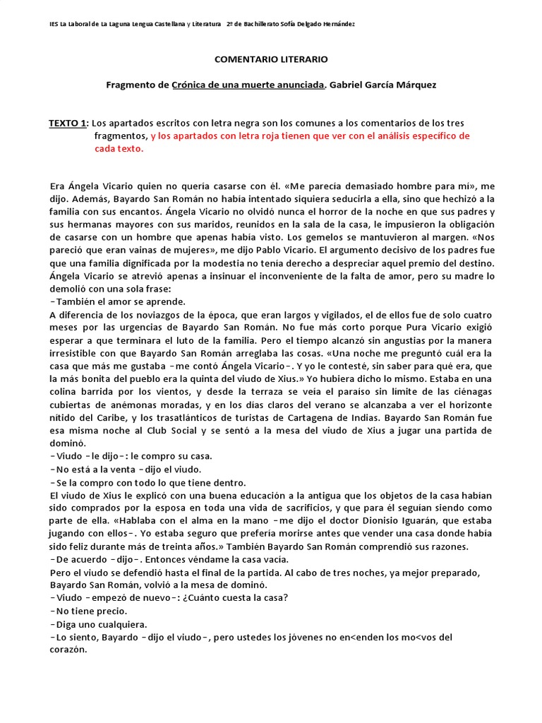 Análisis de Ángela Vicario en García Márquez | PDF | Novela negra ...