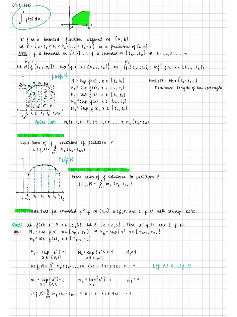 Riemann Integration Sem 4 | PDF