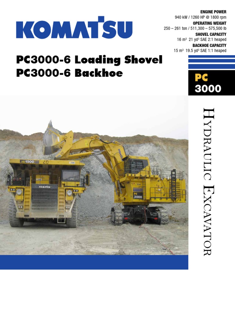 Ultra Excavator PC3000-6 Spec Sheet | PDF