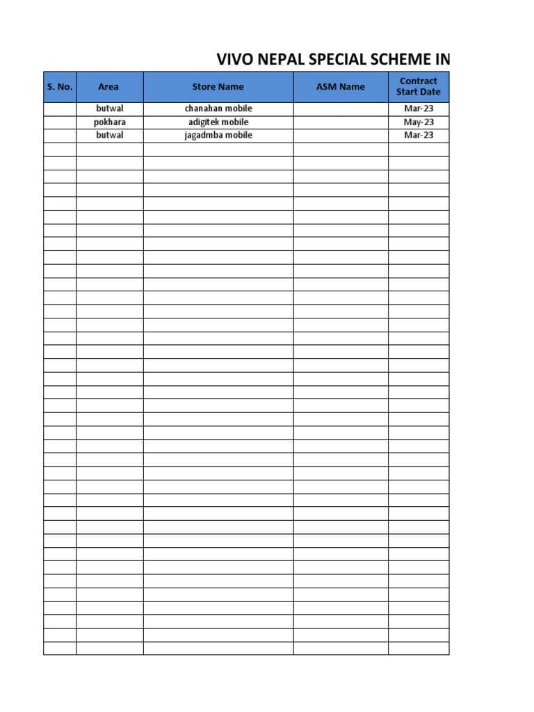 Vivo Special Scheme Collection Form | PDF