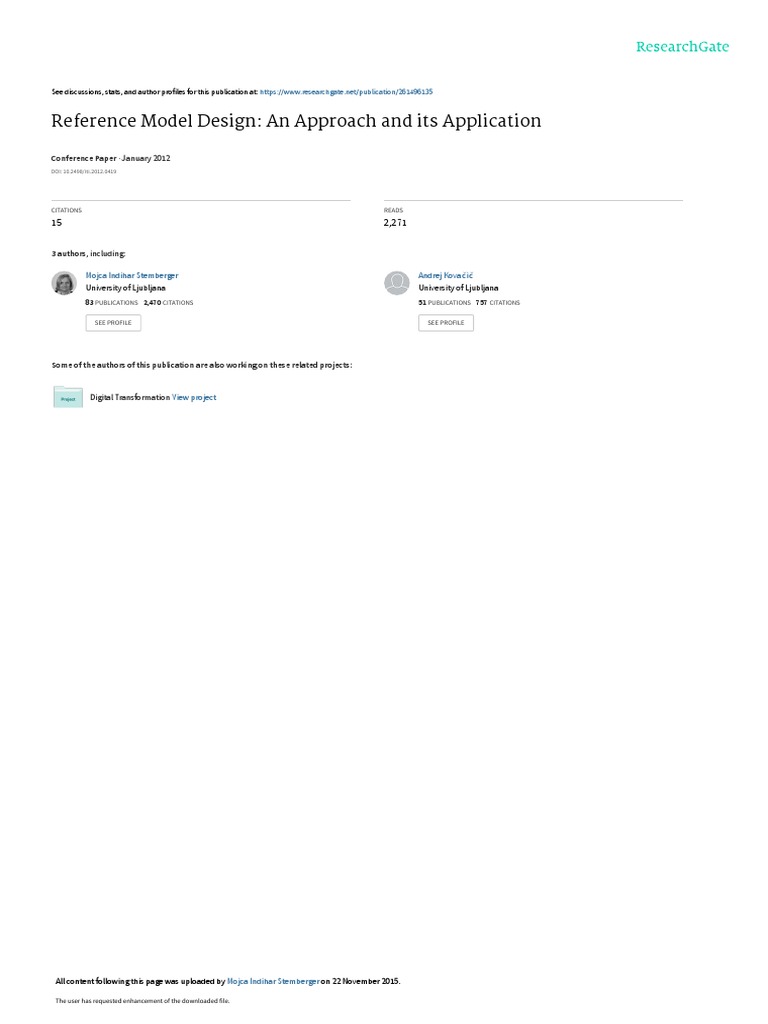 Reference Model Design An Approach and Its Applica | Descargar gratis ...