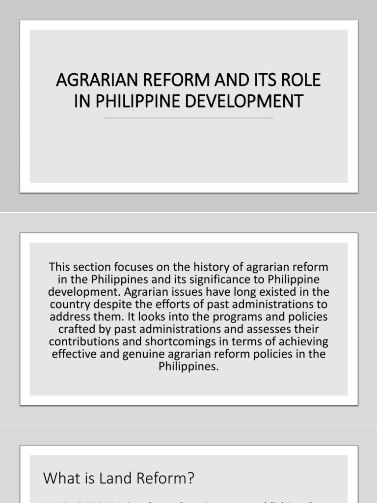 F2.1-AGRARIAN-REFORM-AND-ITS-ROLE-IN-PHILIPPINE-DEVELOPMENT | PDF ...