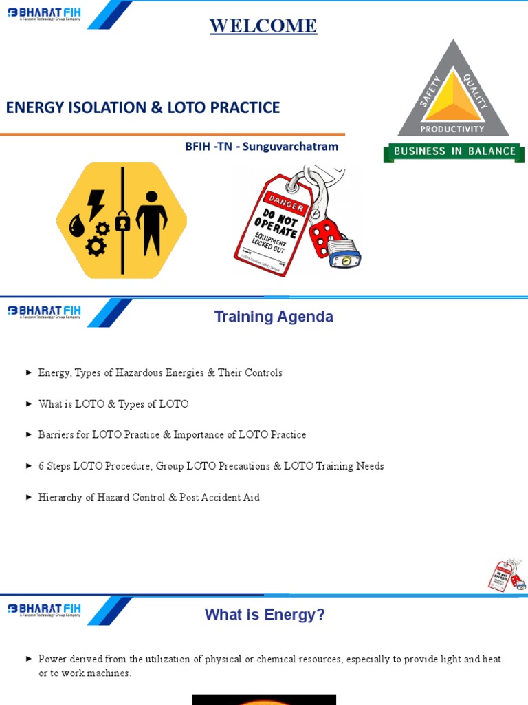 Energy Isolation and LOTO Practice | PDF | Mechanical Engineering
