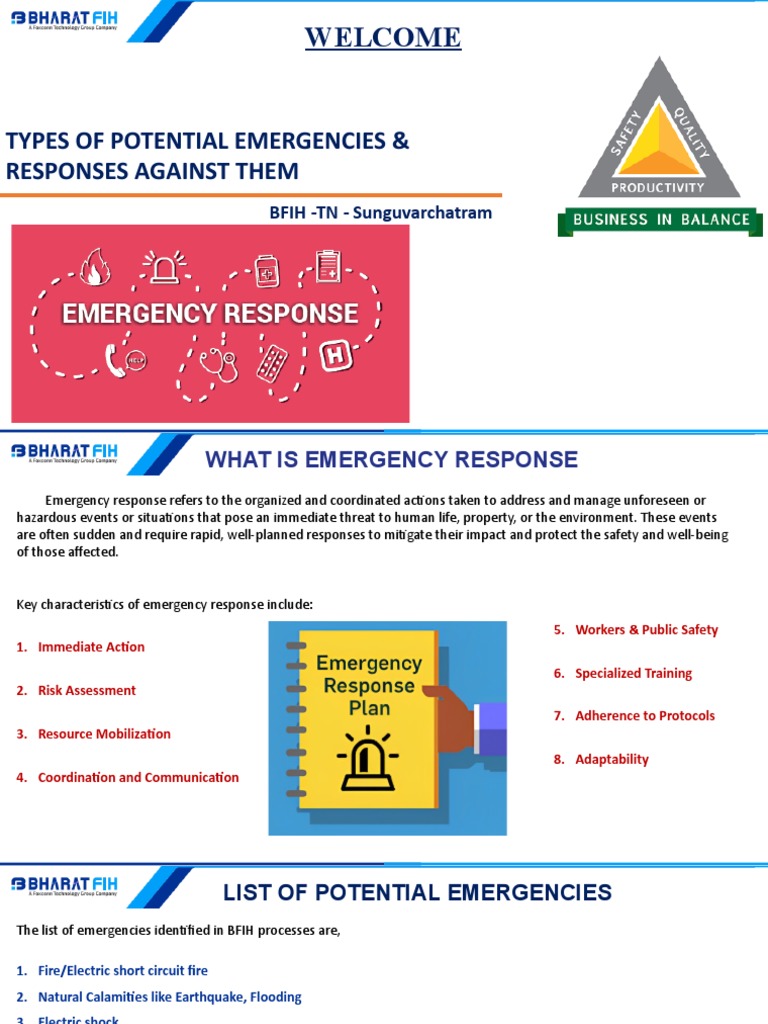 Types of Potential Emergencies | Download Free PDF | Emergency | Hazards