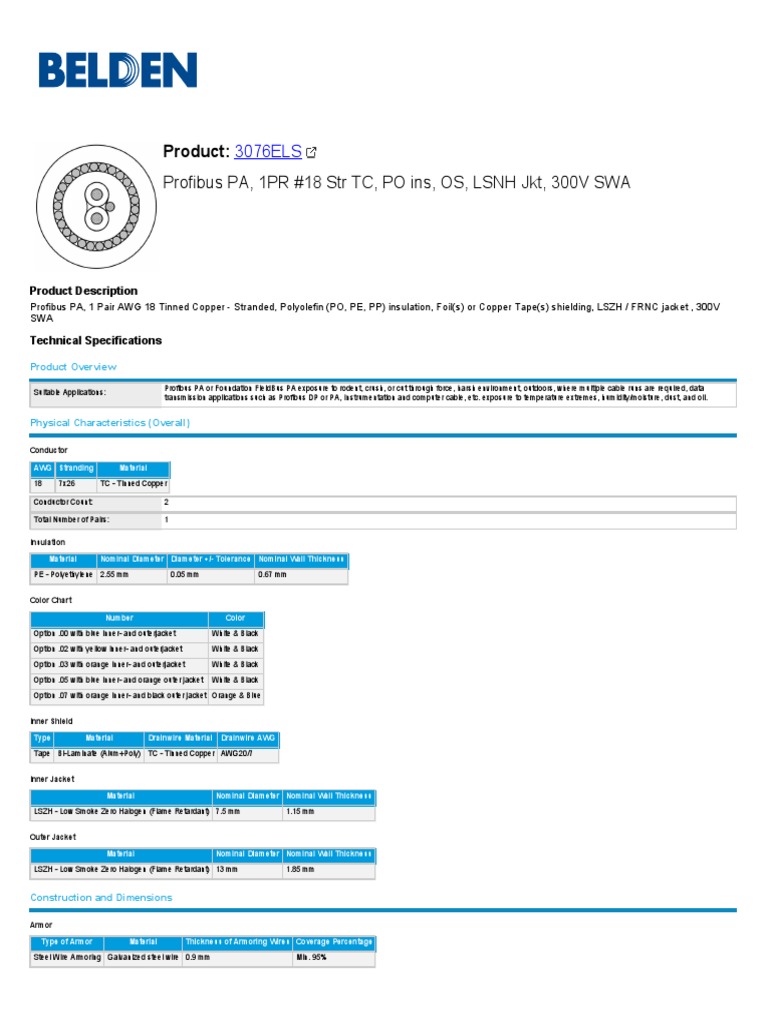 FFB Cable | PDF | Electrical Resistivity And Conductivity | Decibel