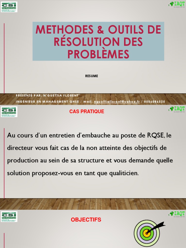 Résolution de Problèmes: Méthodes et Outils | PDF | Évolution de ...