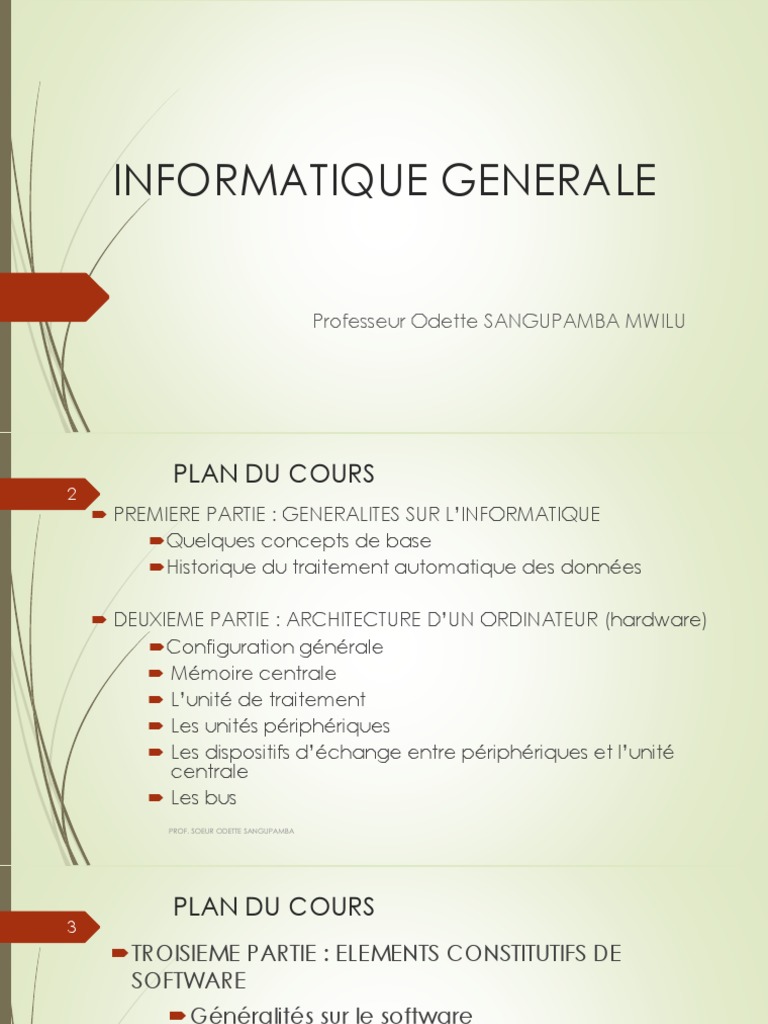 INFORMATIQUE GENERALE 2023 | PDF